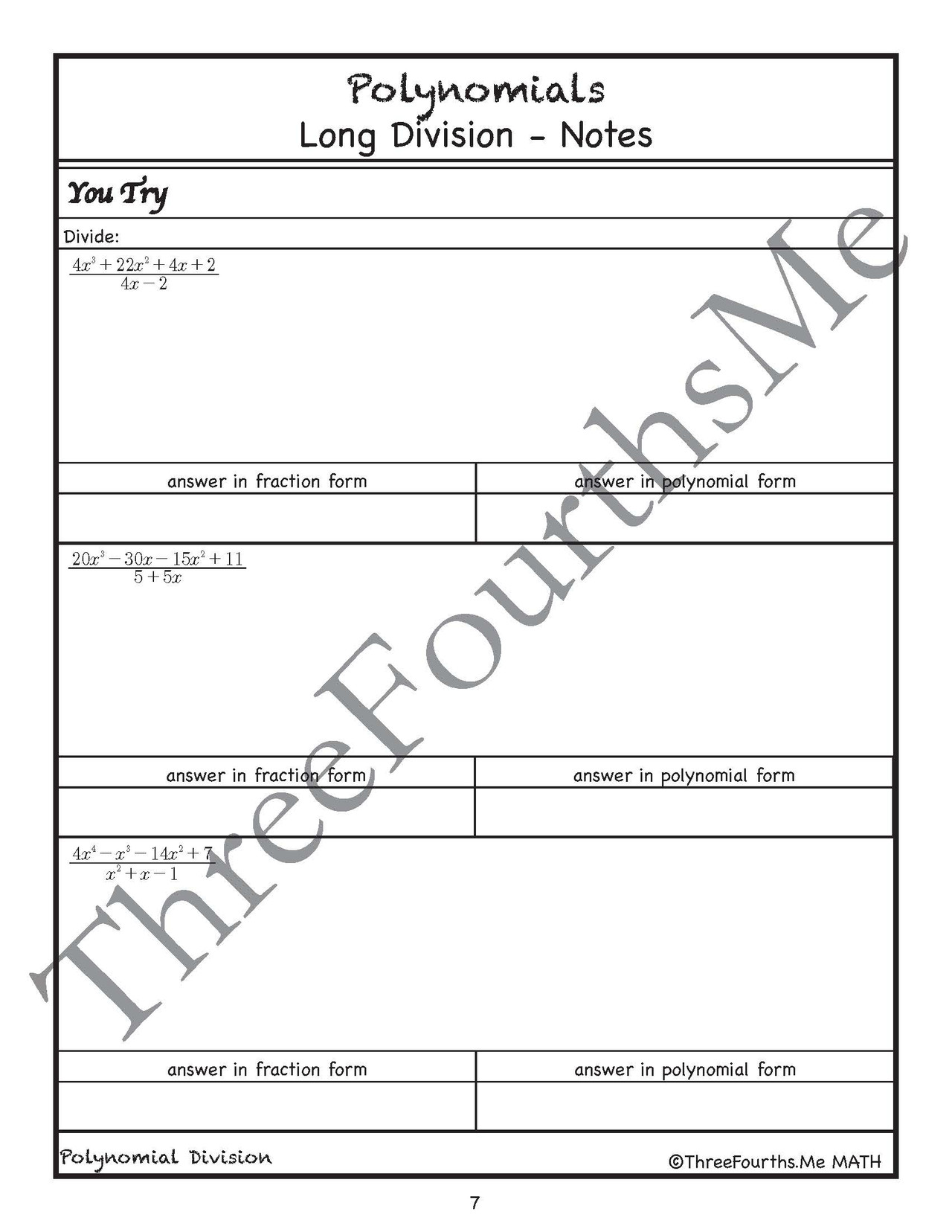 Polynomials and Graphing: Notes, Classwork, and Homework - Amped Up ...