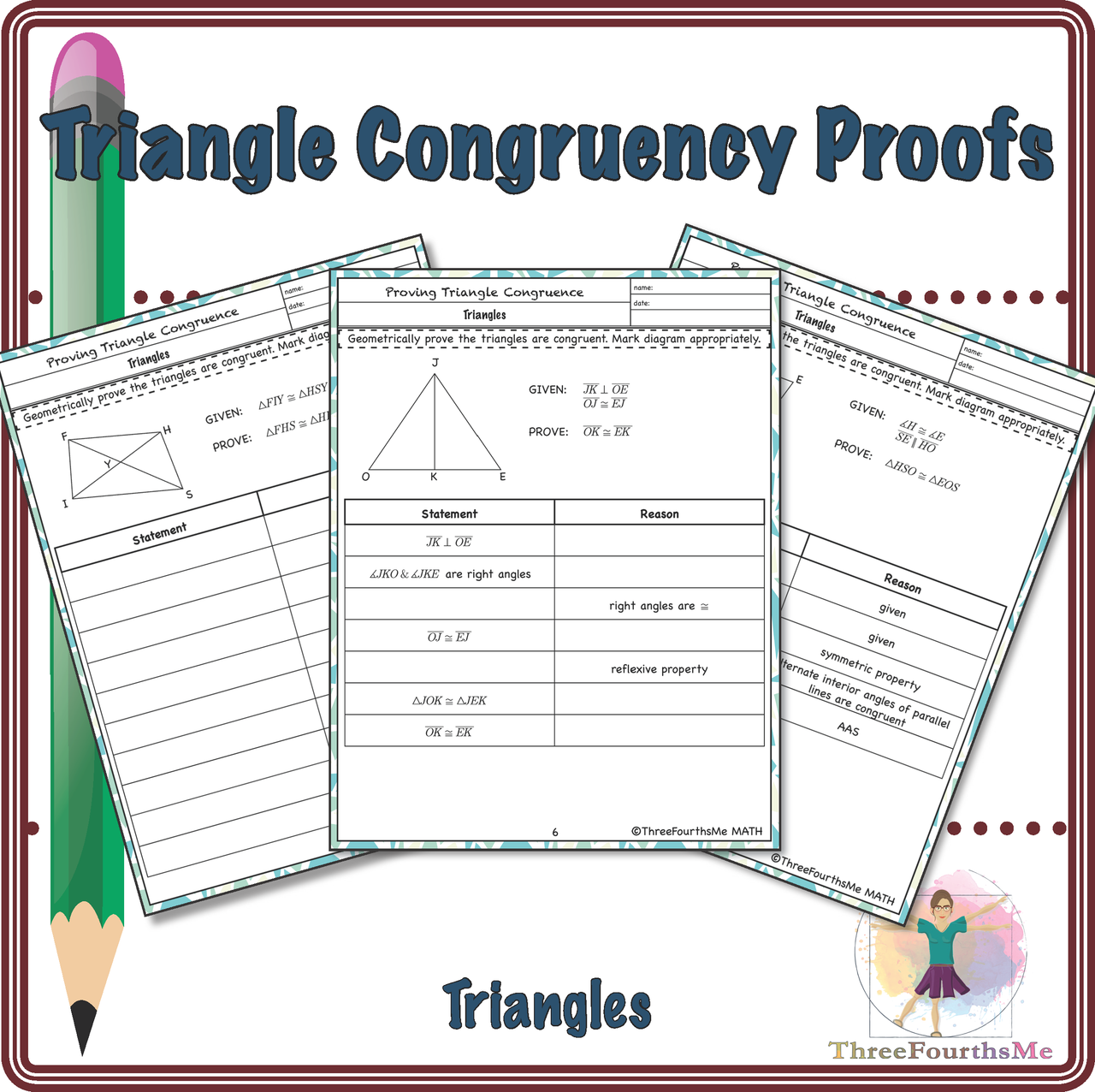 12 Congruent Triangle Proofs - Amped Up Learning
