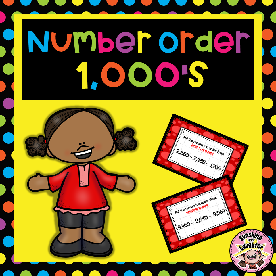 Number Order Scoot - 1,000's - Amped Up Learning