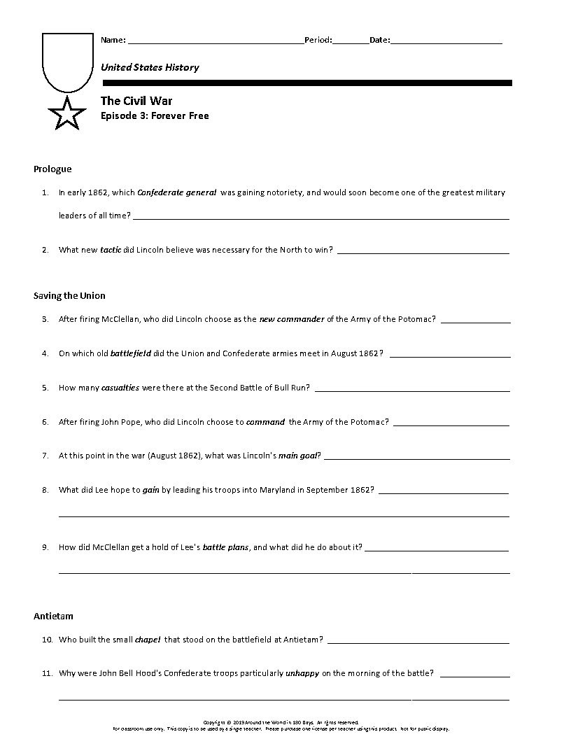 Video Guide: Ken Burns The Civil War (Ep. 3) - Amped Up Learning