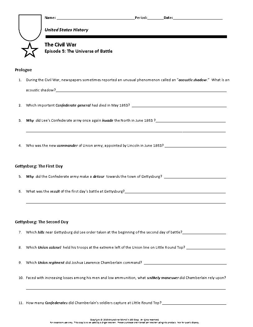 Video Guide: Ken Burns The Civil War (Ep. 5) - Amped Up Learning