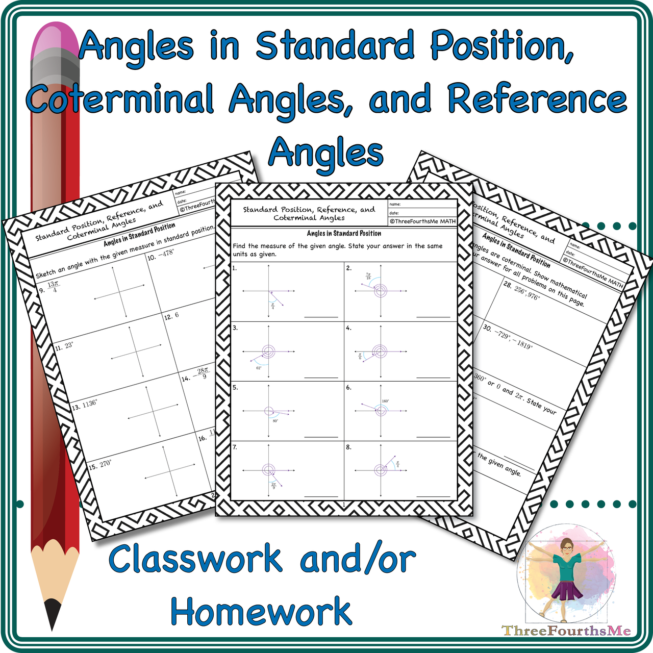 Angles in Standard Position, Coterminal Angles, and Reference Angles ...