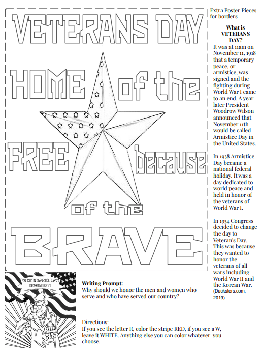 Veterans Day Collaborative Poster and Writing Prompt - Amped Up Learning
