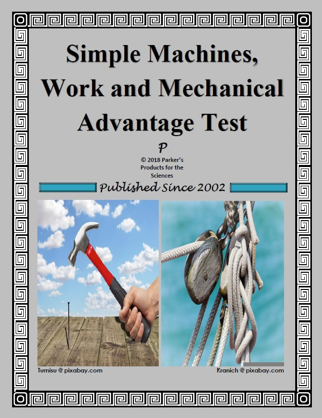 Work, Simple Machines, and Mechanical Advantage Unit Test - Amped Up ...