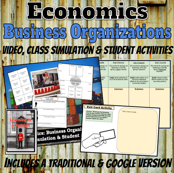 Business Organization Activity - Amped Up Learning