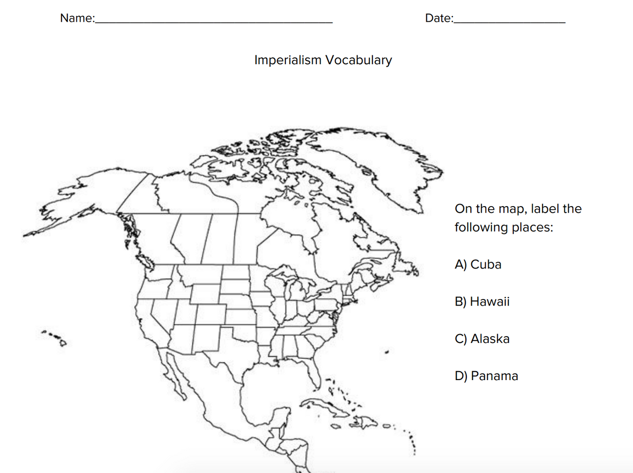 Imperialism Vocabulary - Amped Up Learning