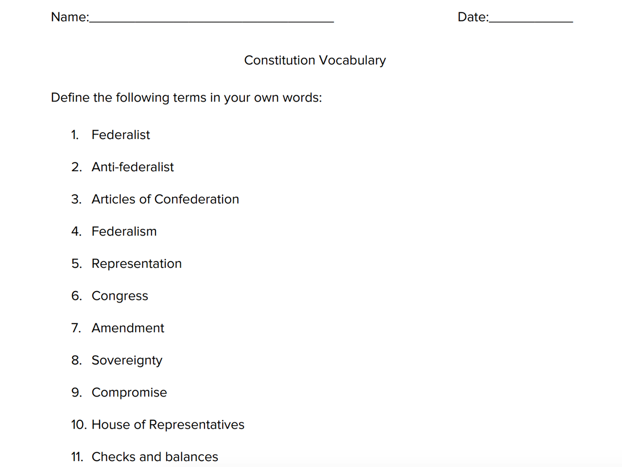 The Constitution - Amped Up Learning