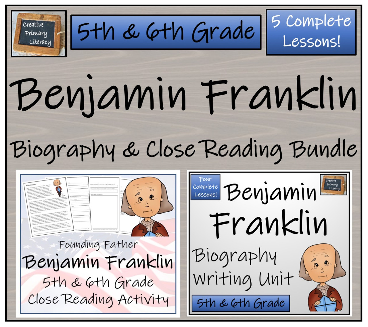 Benjamin Franklin - 5th & 6th Grade Close Read & Biography Writing ...