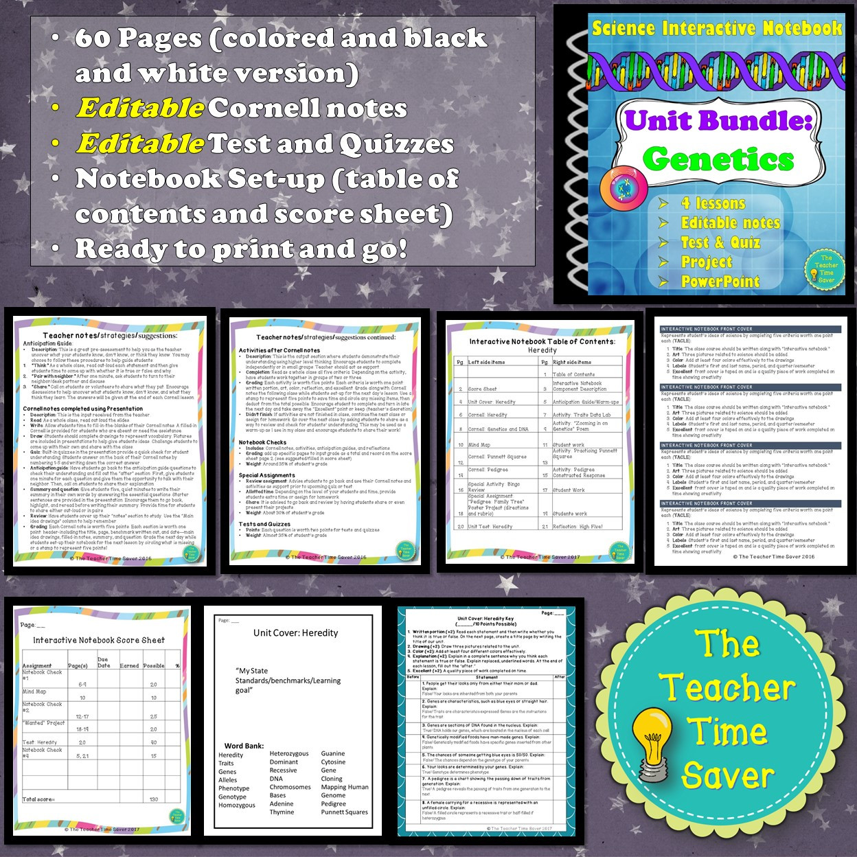 Genetics & Heredity Biology Digital Interactive Notebook - Amped Up ...