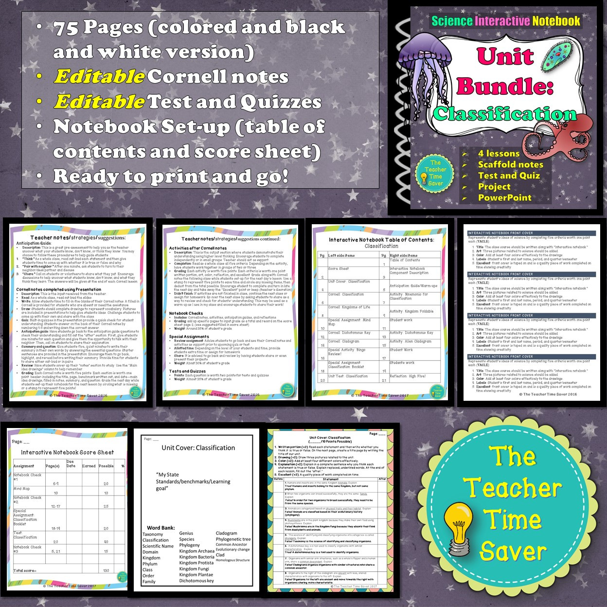 CLASSIFICATION- BIOLOGY DISTANCE LEARNING NOTEBOOK - Amped Up Learning