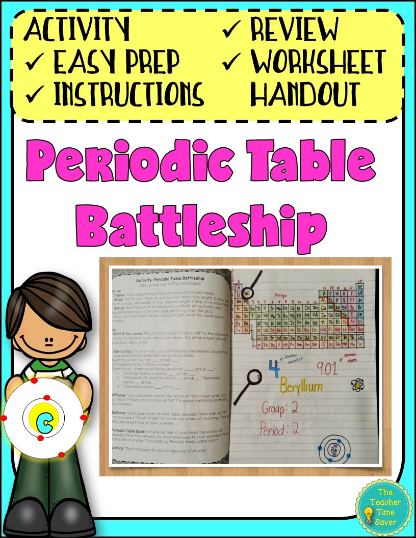 Periodic Table of Elements Battleship Activity - FREE - Amped Up Learning