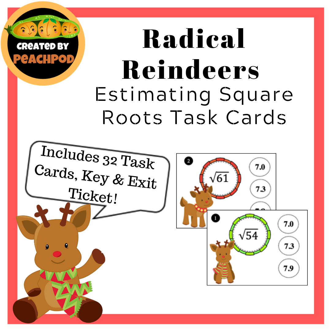 Simplifying Radicals: 20 Task Cards + Note Cards - Amped Up Learning