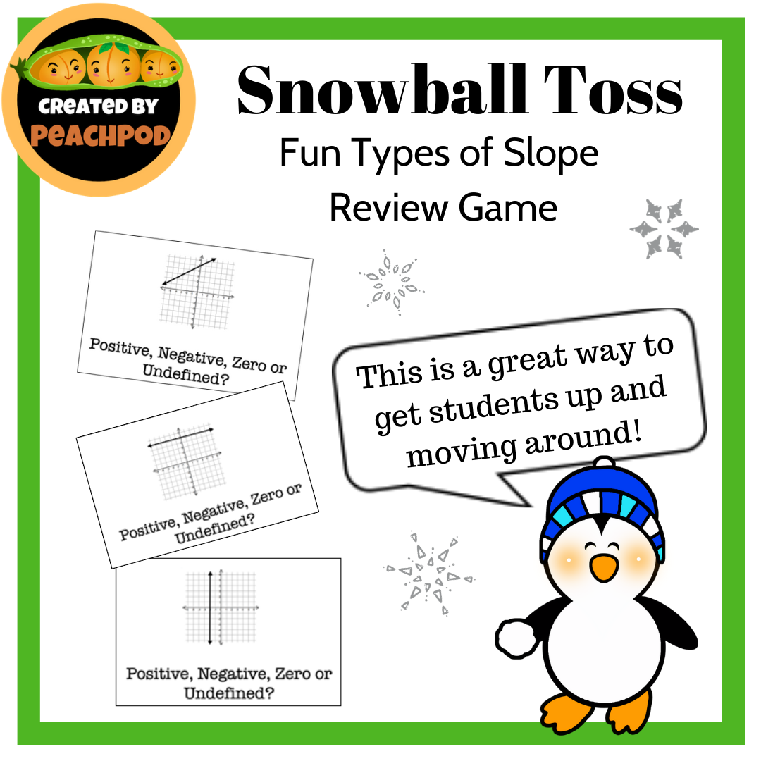Snowball Toss: A Fun Slope Review Activity - Amped Up Learning