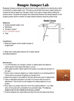 Bungee Jumper Lab: Energy Lab - Amped Up Learning