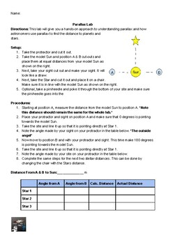 Stellar Parallax Lab - Amped Up Learning