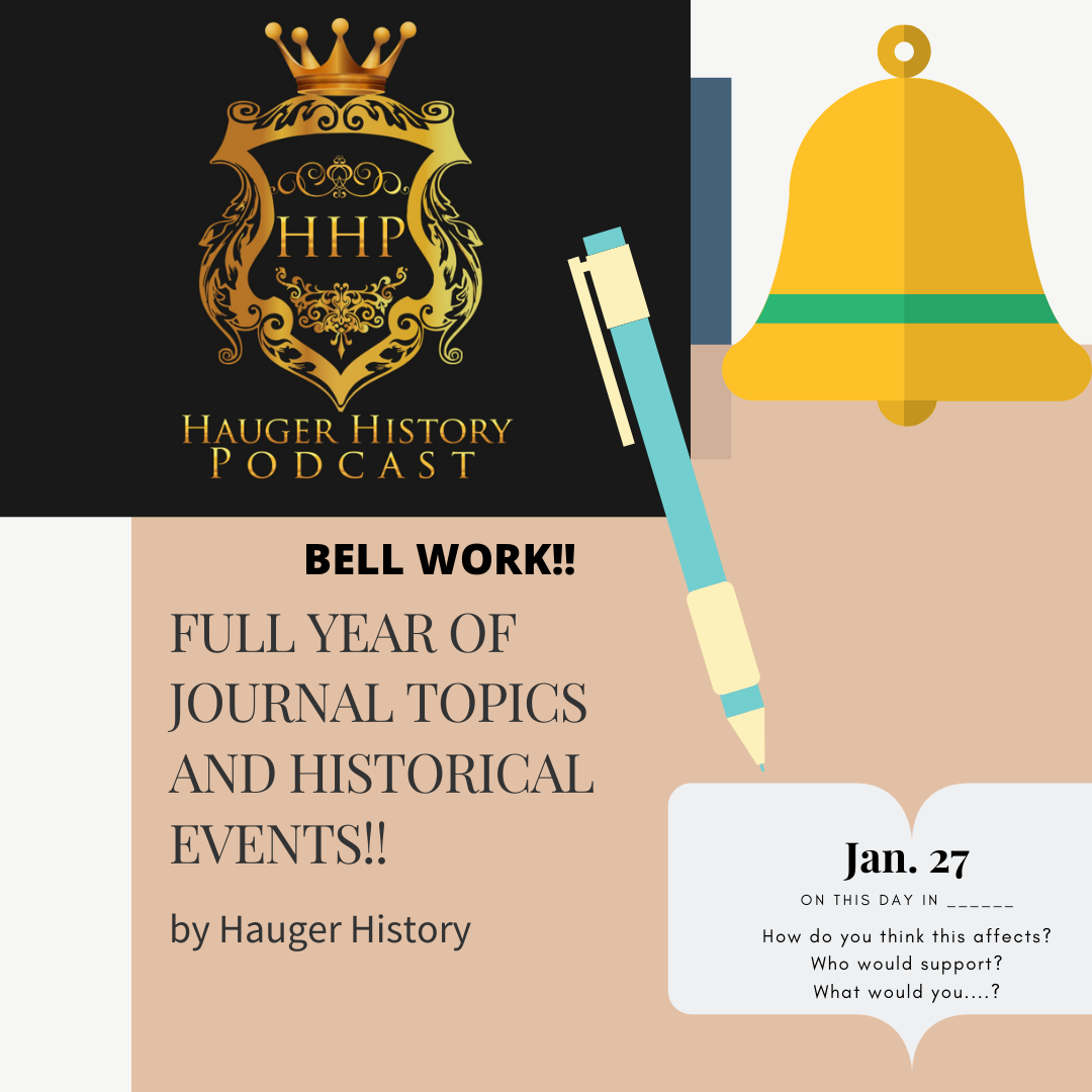 Full School Year Journal Entries Based on History Quick Write Topics ...