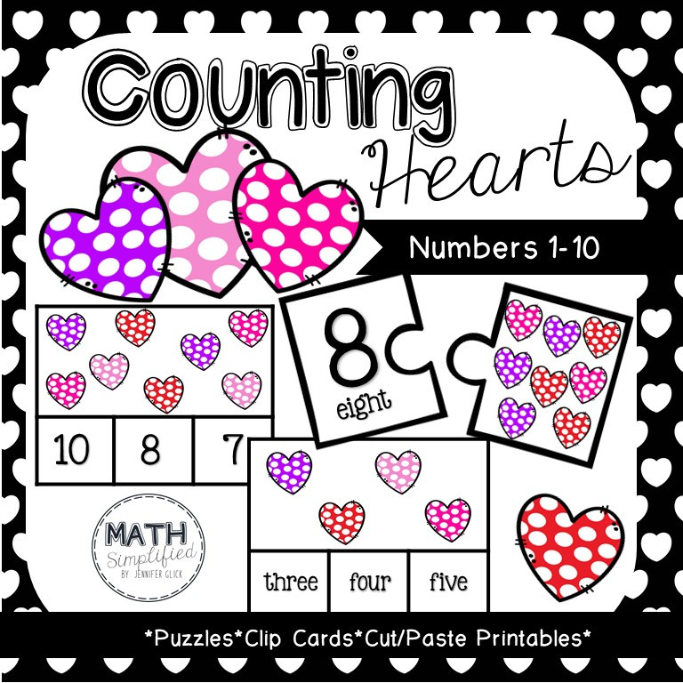 Counting Hearts: Number Recognition #1-10 - Amped Up Learning