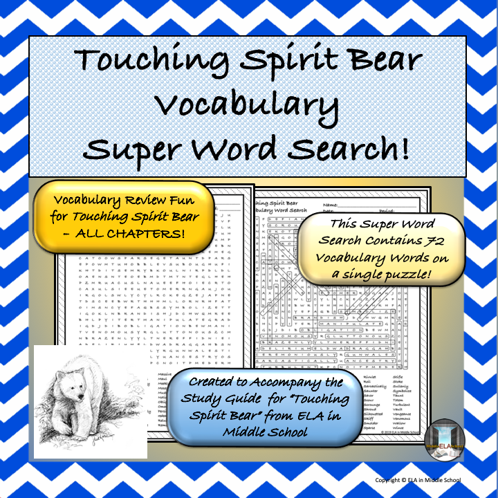 Touching Spirit Bear Super Word Search - Amped Up Learning