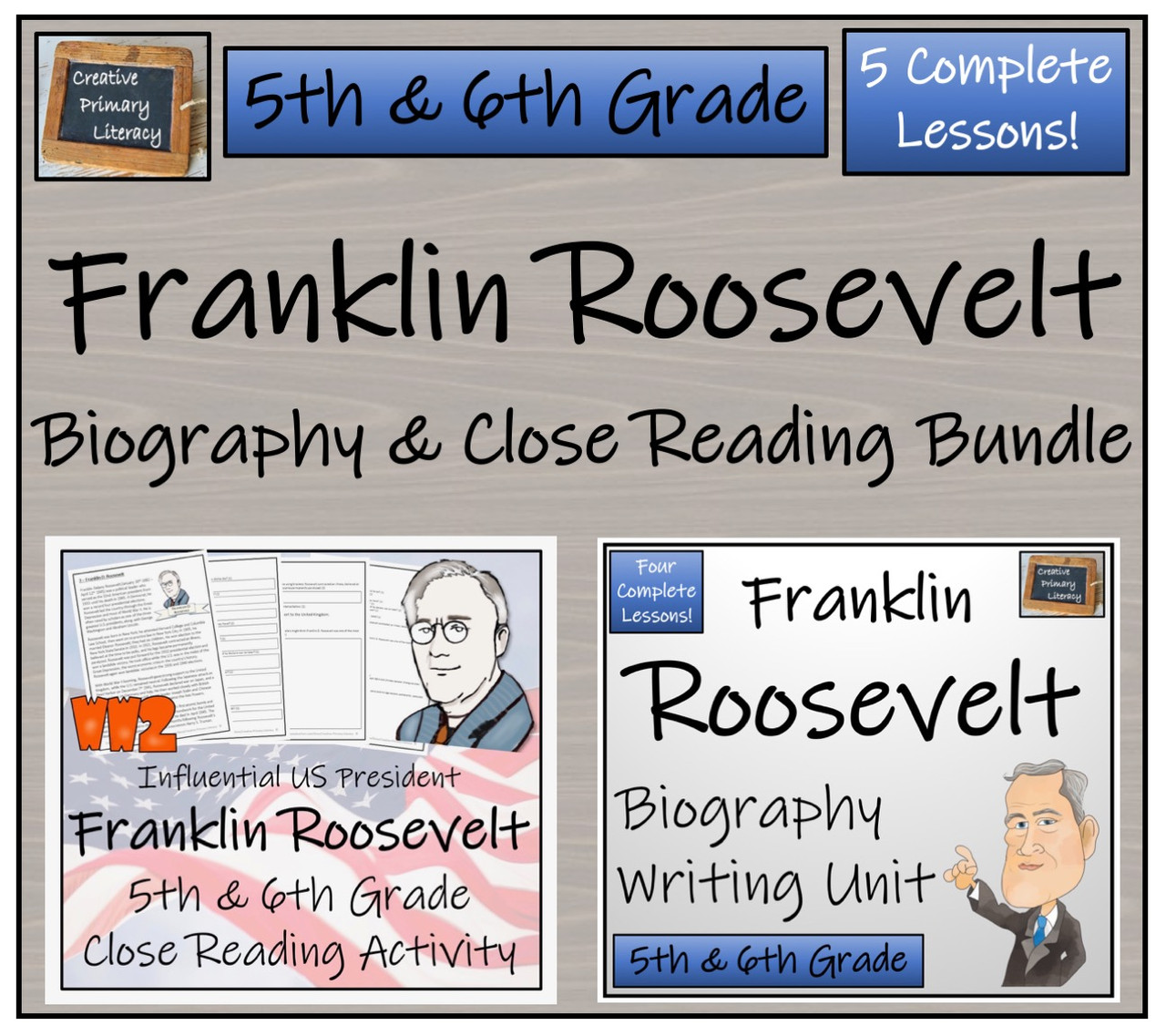 Franklin Roosevelt - 3rd & 4th Grade Close Read & Biography Writing ...