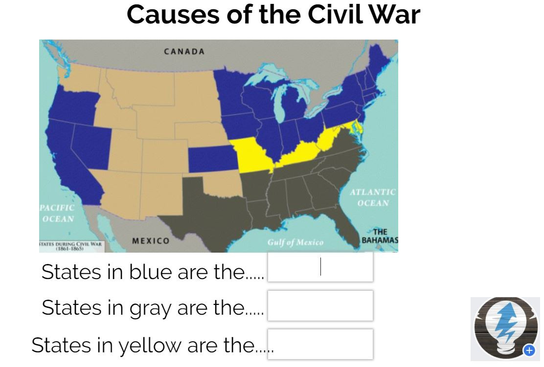 Causes of the Civil War Break In Activity - Amped Up Learning