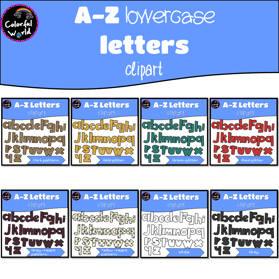 Lowercase letters clipart - Amped Up Learning