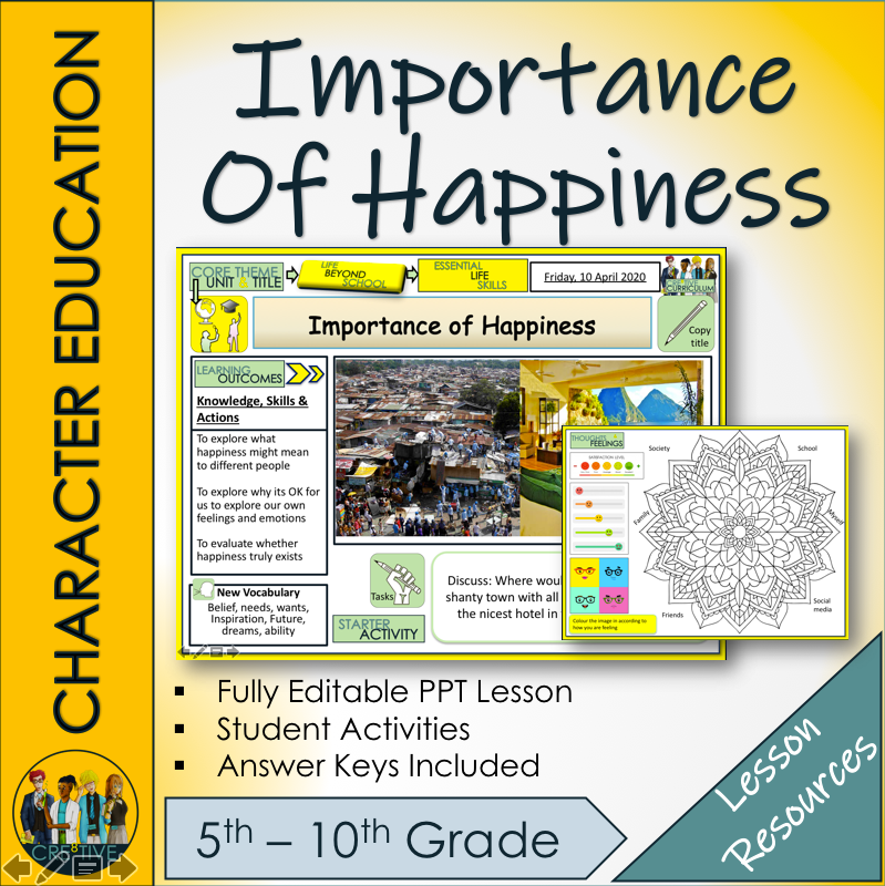 Importance of Being Happy - Character Education - Amped Up Learning