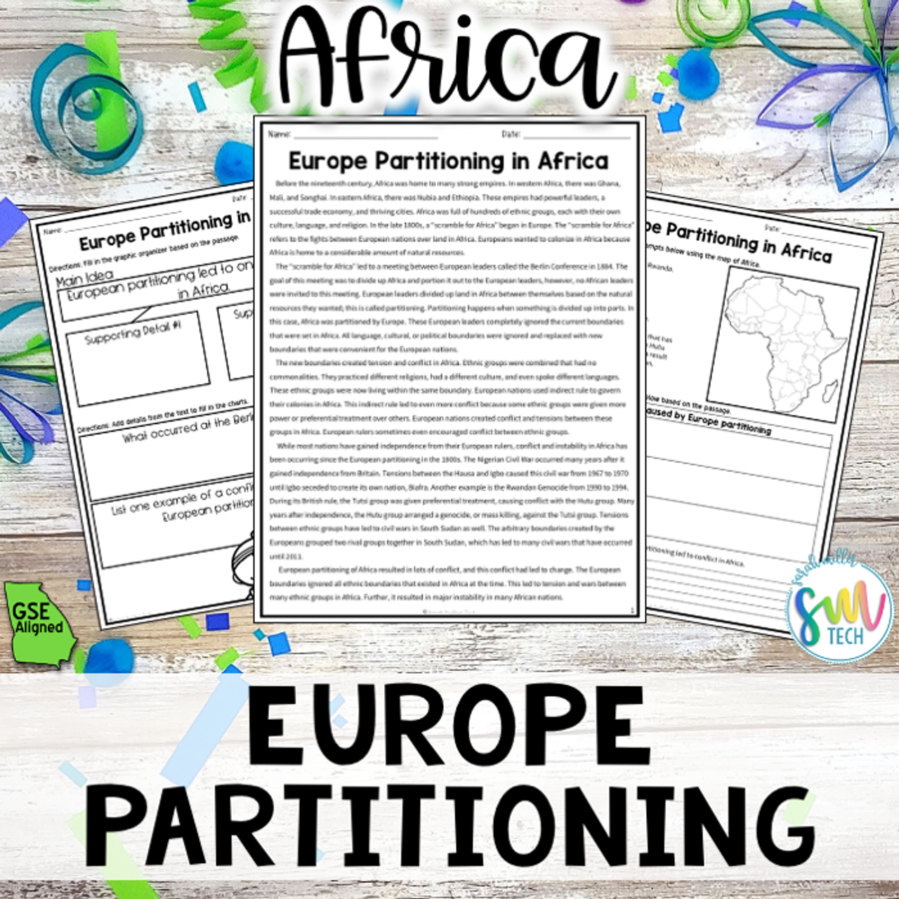 Europe Partitioning in Africa Reading Packet (SS7H1, SS7H1a) - Amped Up ...