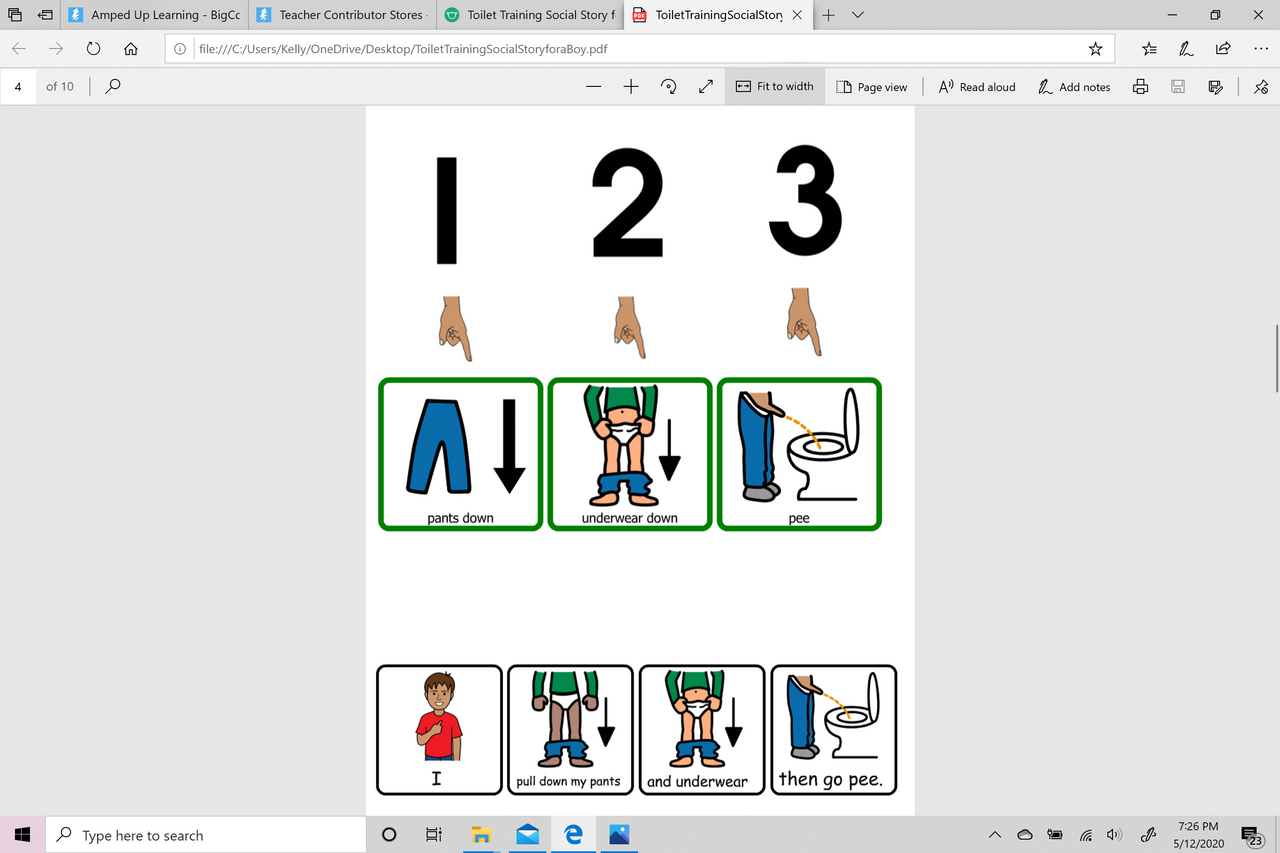 Toilet Training Social Story