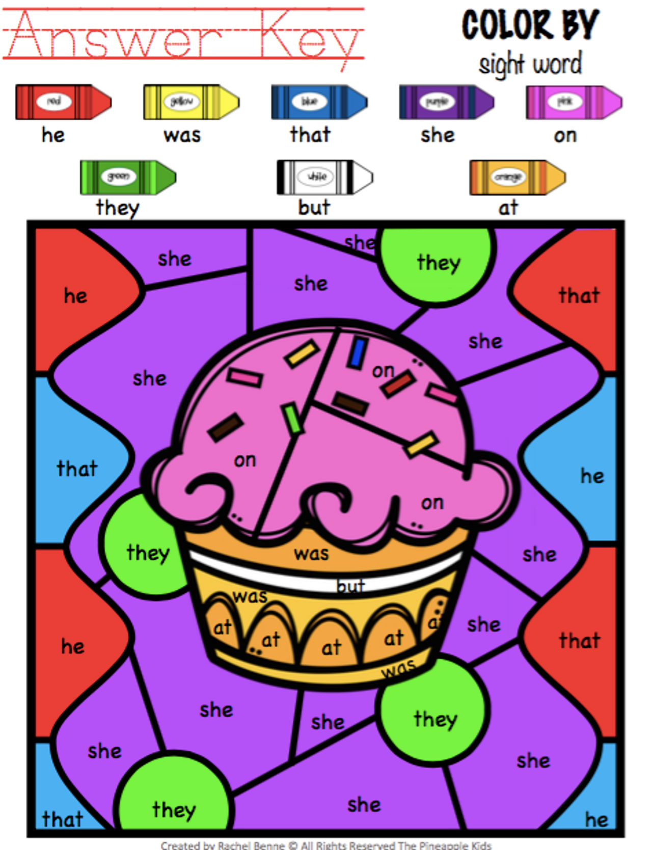 Color By Sight Word | Dolch Primer Sight Words