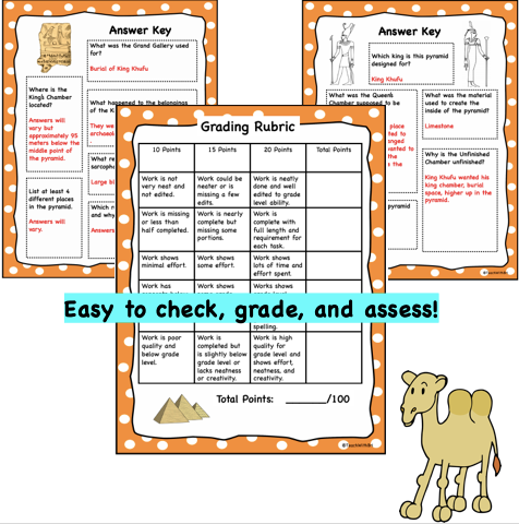 Virtual Field Trip to the Great Pyramids of Egypt- Africa- PDF Version