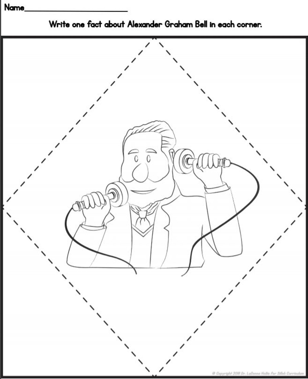 alexander graham bell coloring page free