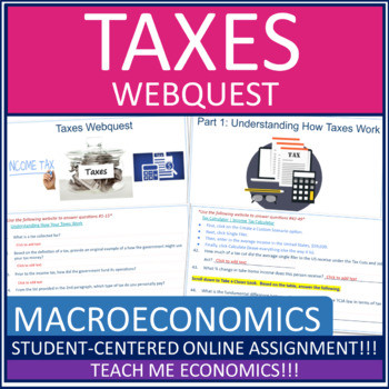 Taxes Webquest Macroeconomics Economics Distance Learning Covid-19