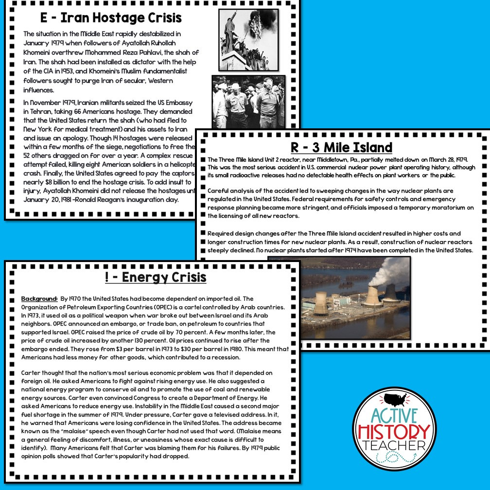 Jimmy Carter Visual Summary Activity