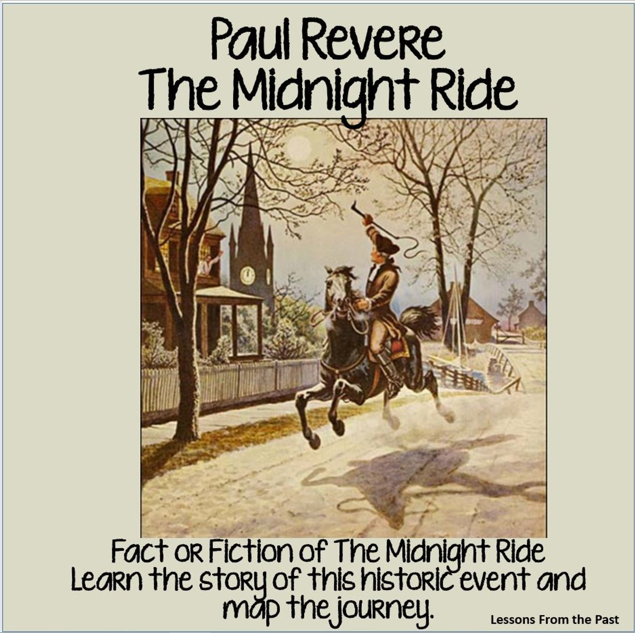 paul revere's ride coloring page