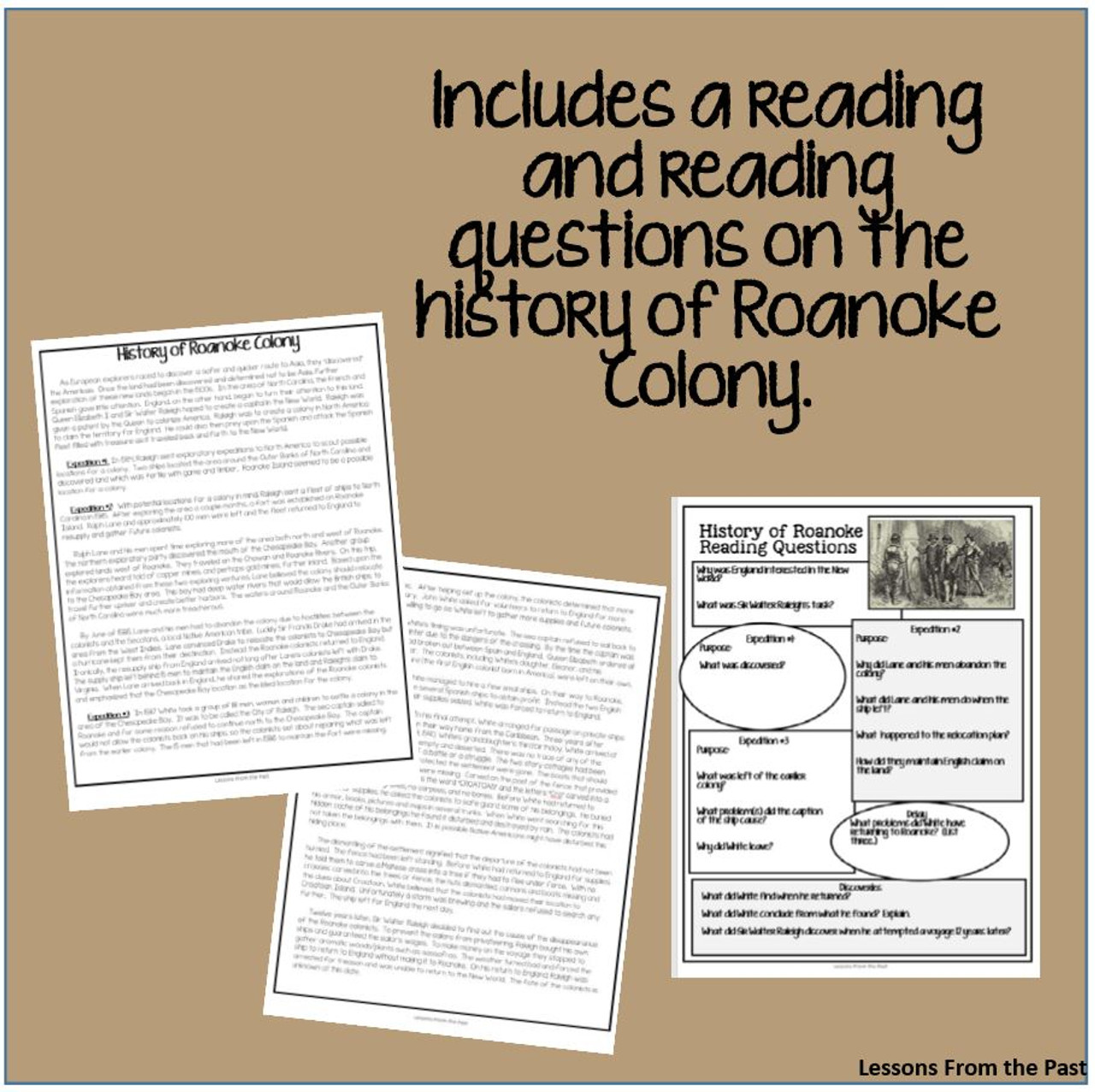 Bundle-Interactive History Lessons for Jamestown, Roanoke and Plymouth ...