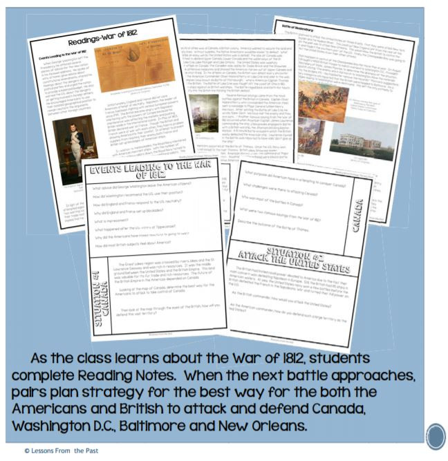Bundle-Lessons about the War of 1812 - Amped Up Learning