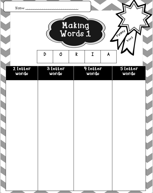 Making Words (2nd-4th Grade-Distance and In Class Capabilities)