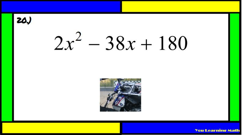 Factoring Quadratic Trinomials where a equals 1: Google Slides Picture ...