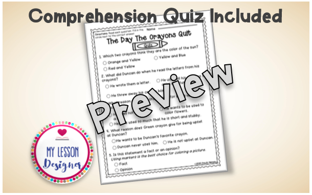 The Day The Crayons Quit Digital Literacy Pack | Distance Learning