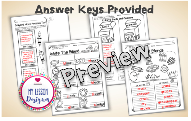 The Day The Crayons Quit Digital Literacy Pack | Distance Learning