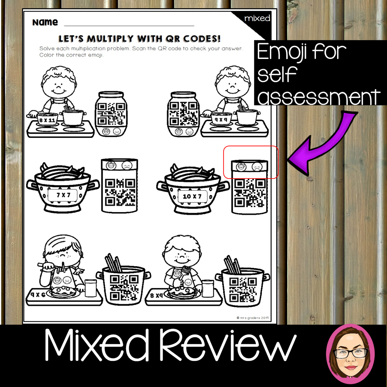 MULTIPLICATION QR CODE WORKSHEETS 0-12