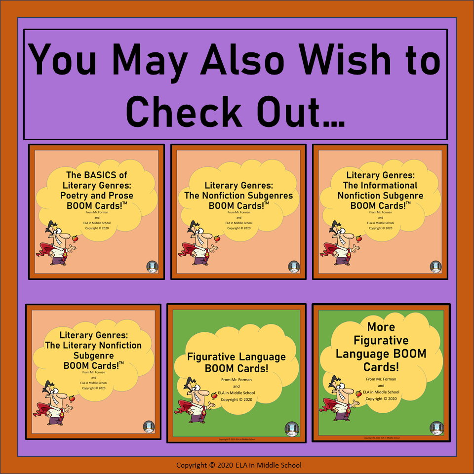 Poetry Genre: The Poetic Forms BOOM! Cards (TM)