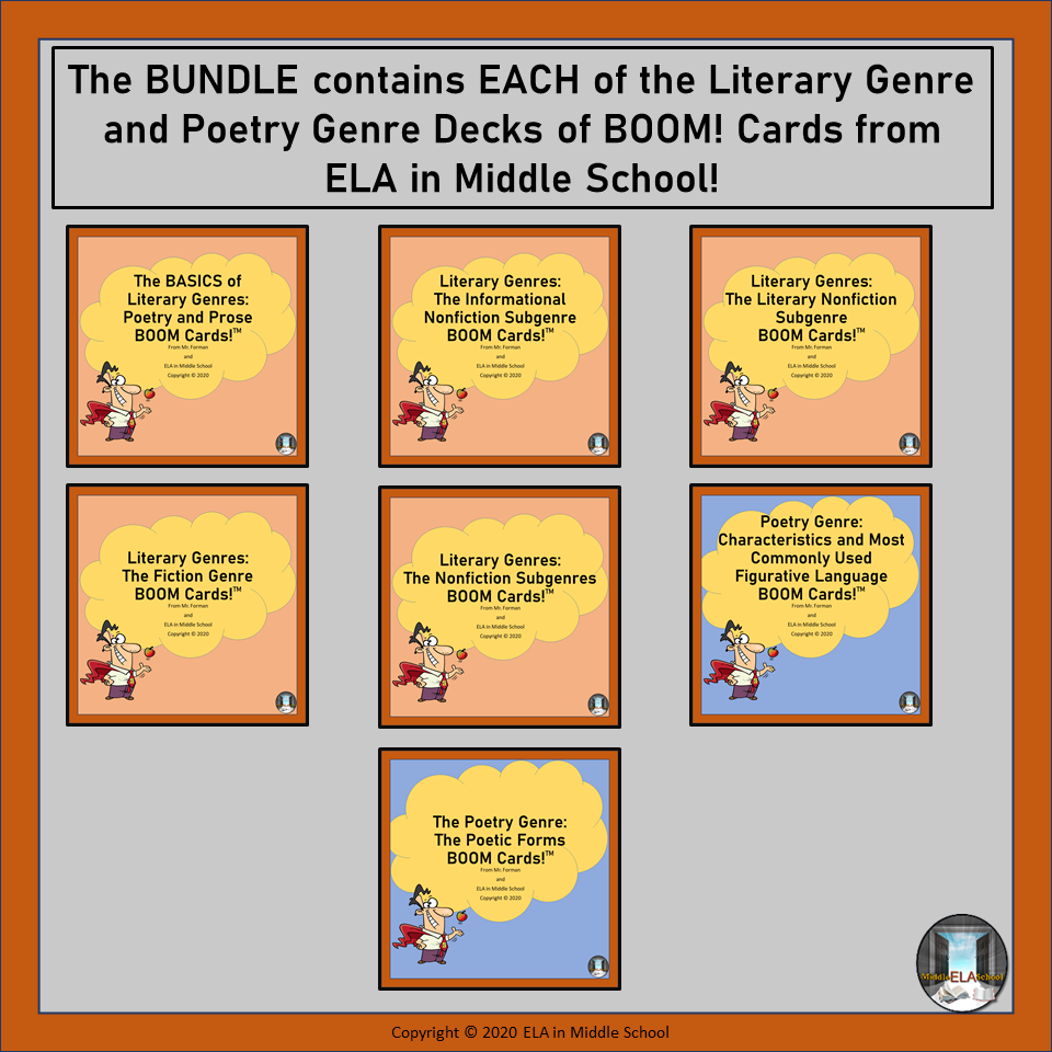 Literary Genres: The Prose and Poetry Bundle BOOM! Cards (TM)