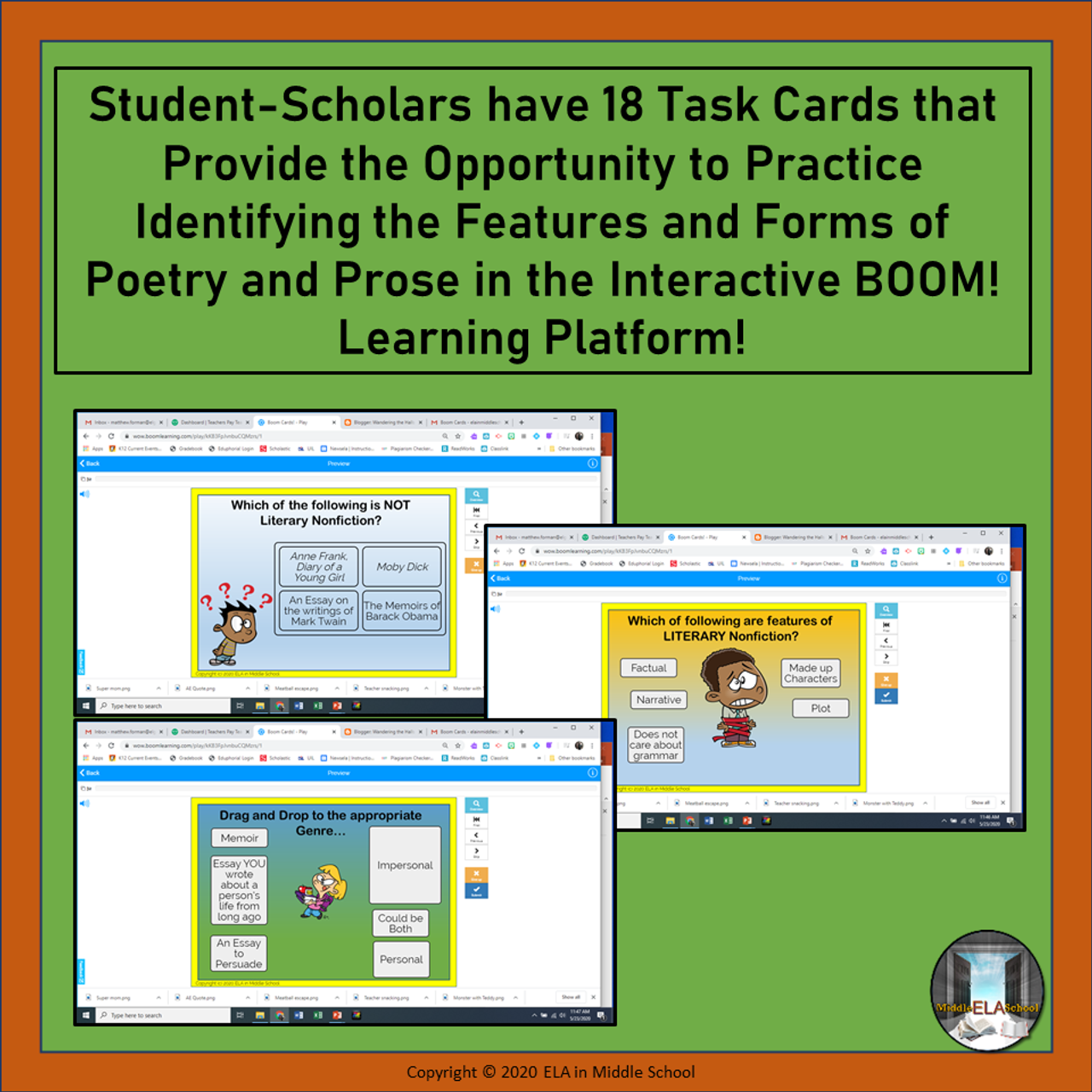 Literary Genres: The Prose and Poetry Bundle BOOM! Cards (TM)