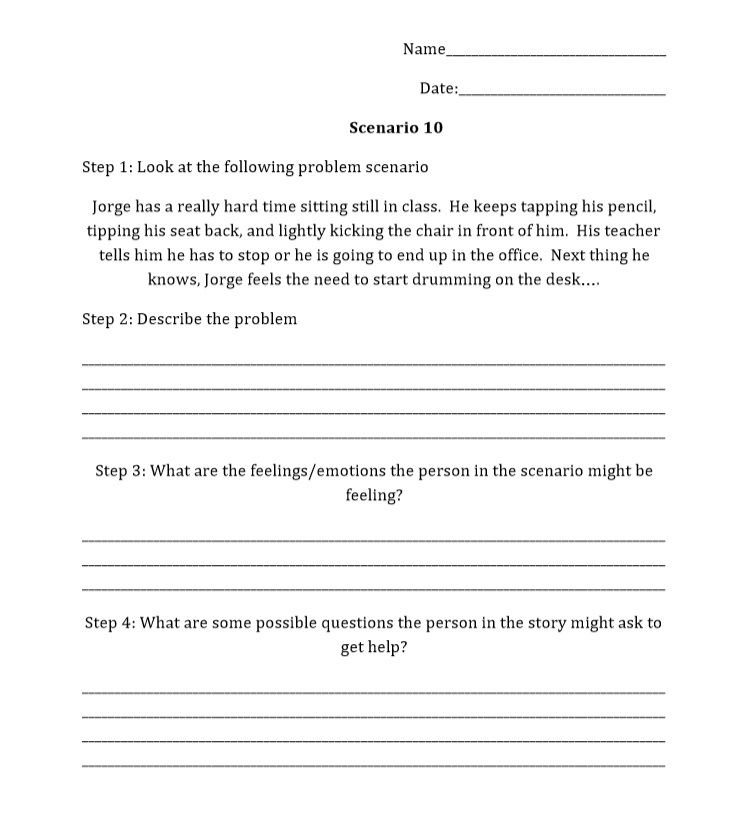 Self-Advocacy Scenarios - Amped Up Learning