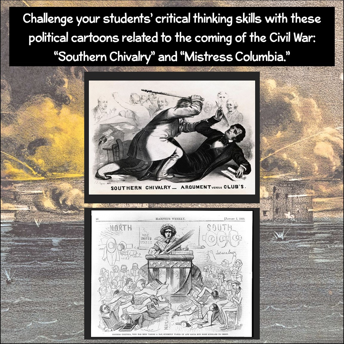 Political Cartoon Bundle: The Road to Civil War - Amped Up Learning