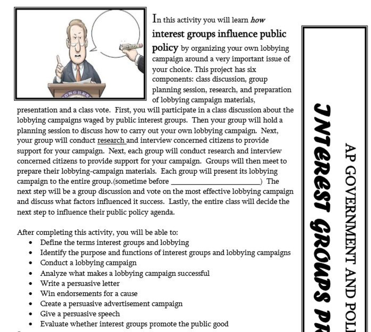 Interest Groups Flipped Unit/ Bundle - Amped Up Learning