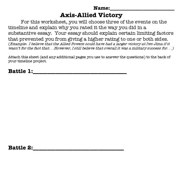 World War 2 Illustrated Timeline Unit - Amped Up Learning