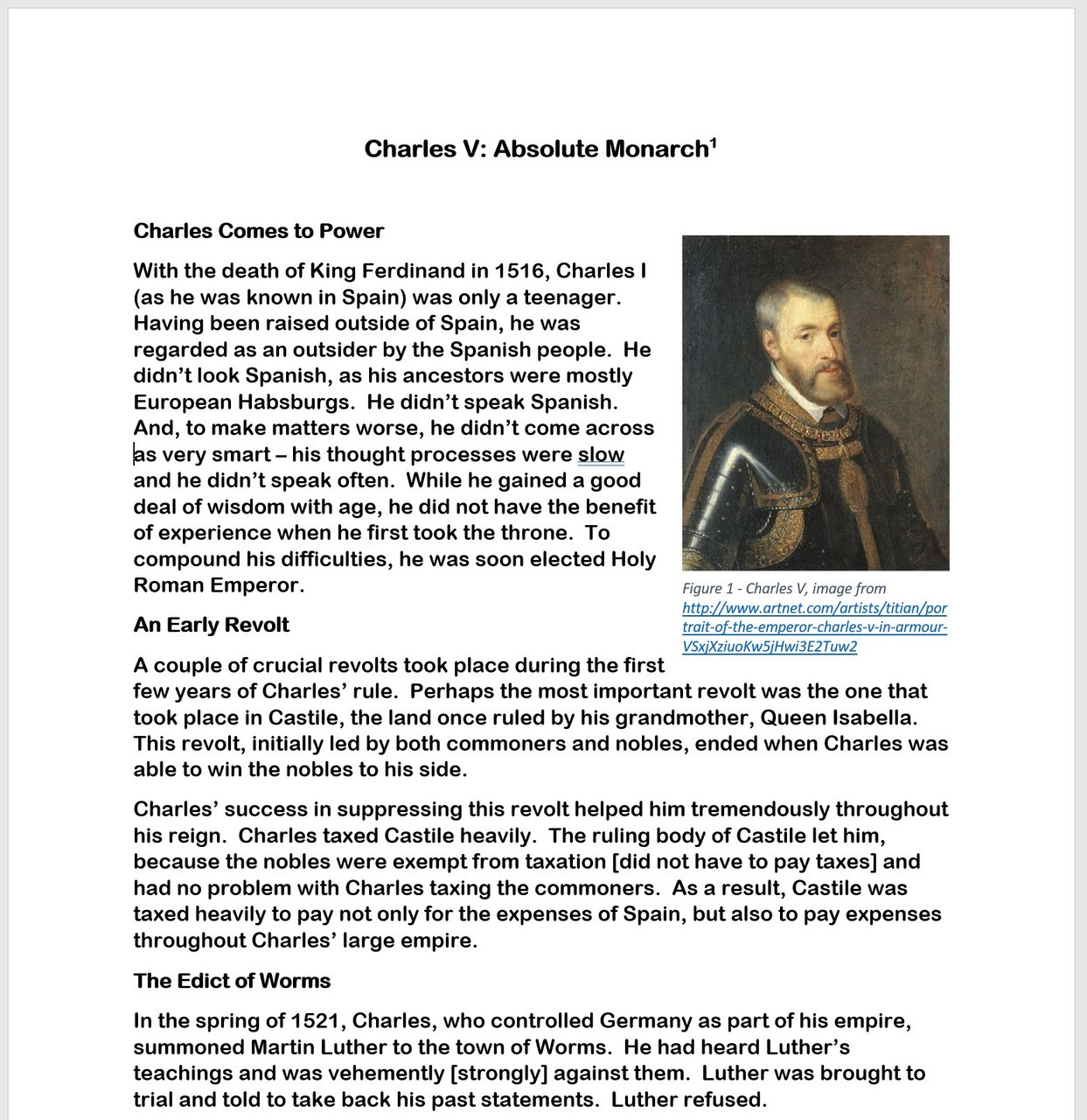 Age of Absolutism: Charles V, Holy Roman Emperor - Amped Up Learning