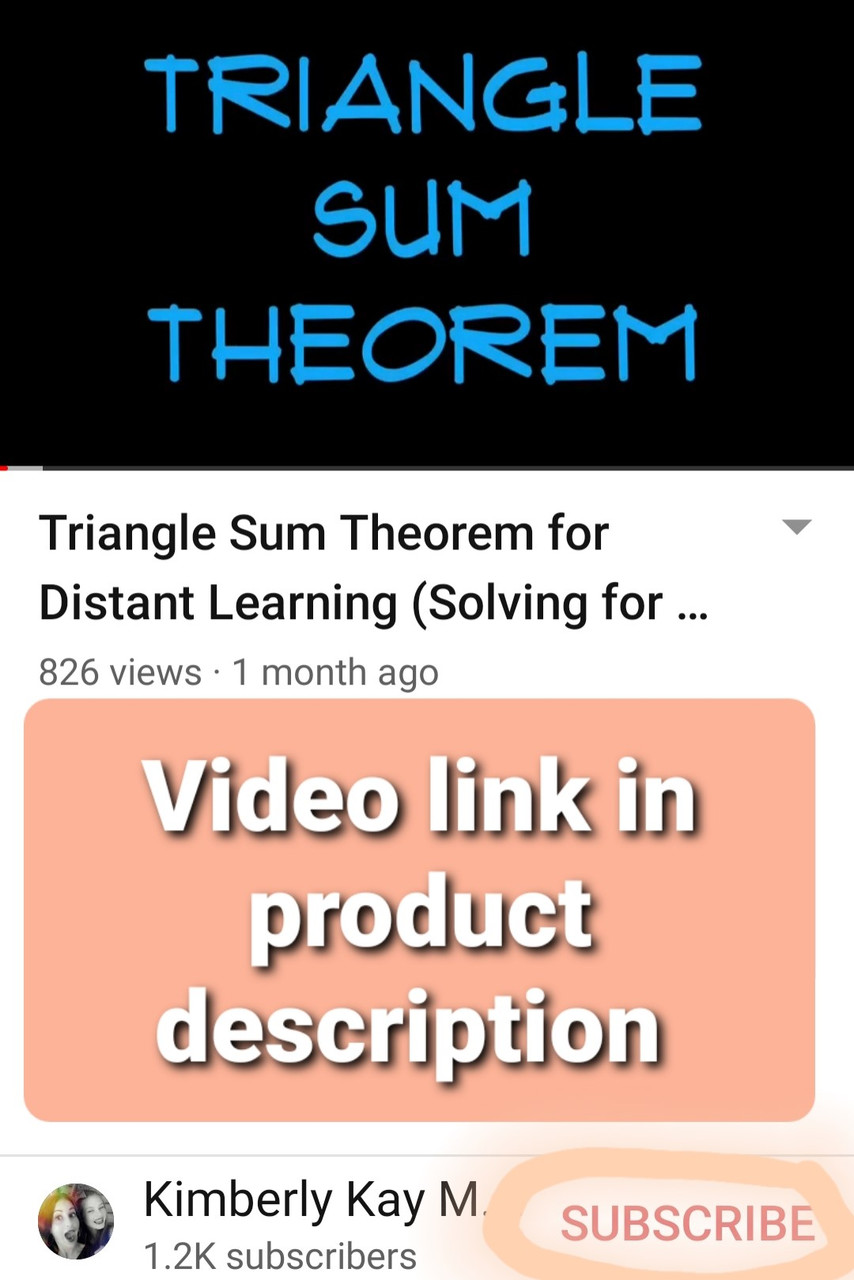 Triangle Sum Theorem Instructional Video & Interactive Digital Notes